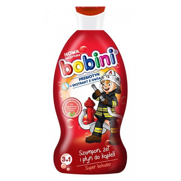 Bobini 3in1, shampoo, gel and bubble bath, Super Hero, 330 ml | Skin ...