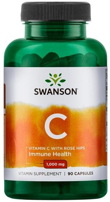 Swanson Vitamin C with Rose Hips Extract 1000mg 90 Capsules | Health \ Dietary supplements ...