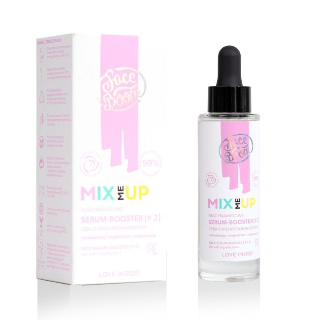 FaceBoom Mix Me Up Niacinamide Serum-Booster dla Skóry z Niedoskonałościami Vegan 30ml ...