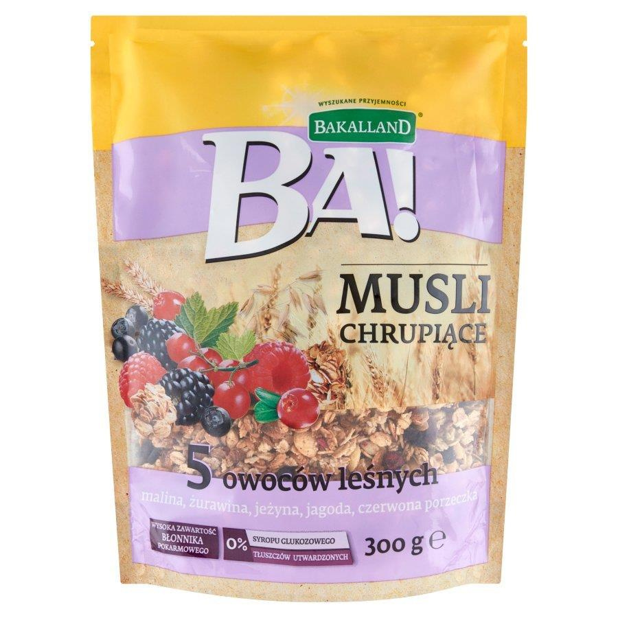 Bakalland Ba! Crunchy Muesli 5 Forest Fruits 300g | Food \ Cereals ...