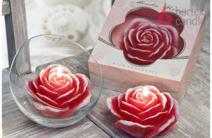 Bartek Candles MOULIN ROUGE Rose 125mm X 75mm color - Red | Gift ideas ...