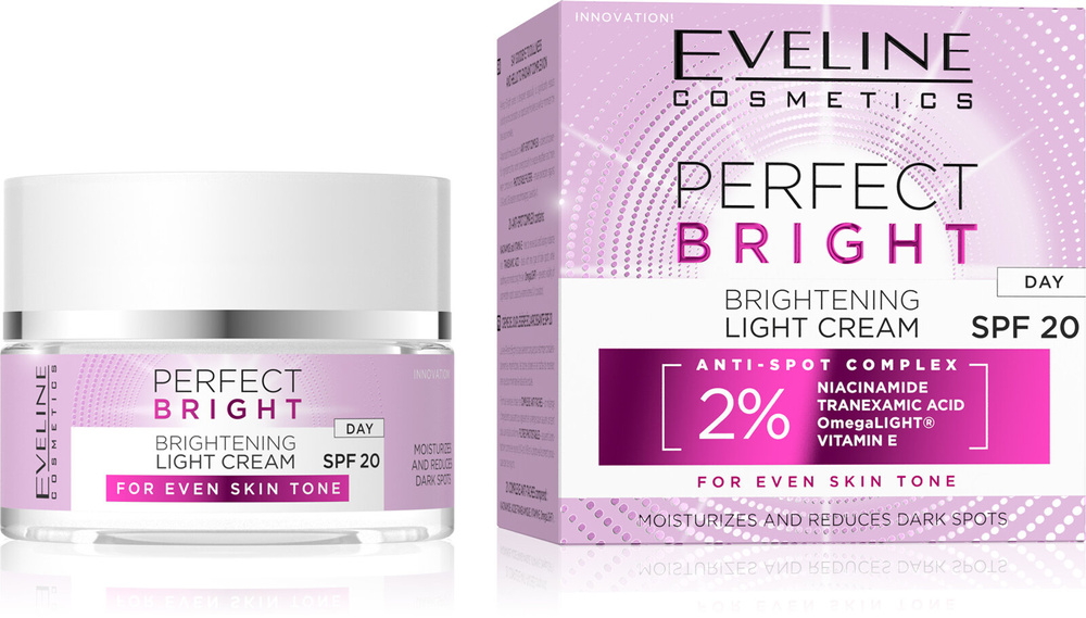 Eveline Perfect Bright Brightening Light Day Cream with SPF20 for Gray ...