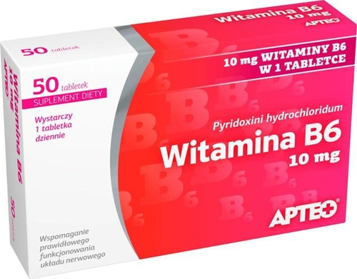 Vitamin B6 10mg x 50 Apteo tablets | Health \ Dietary supplements ...
