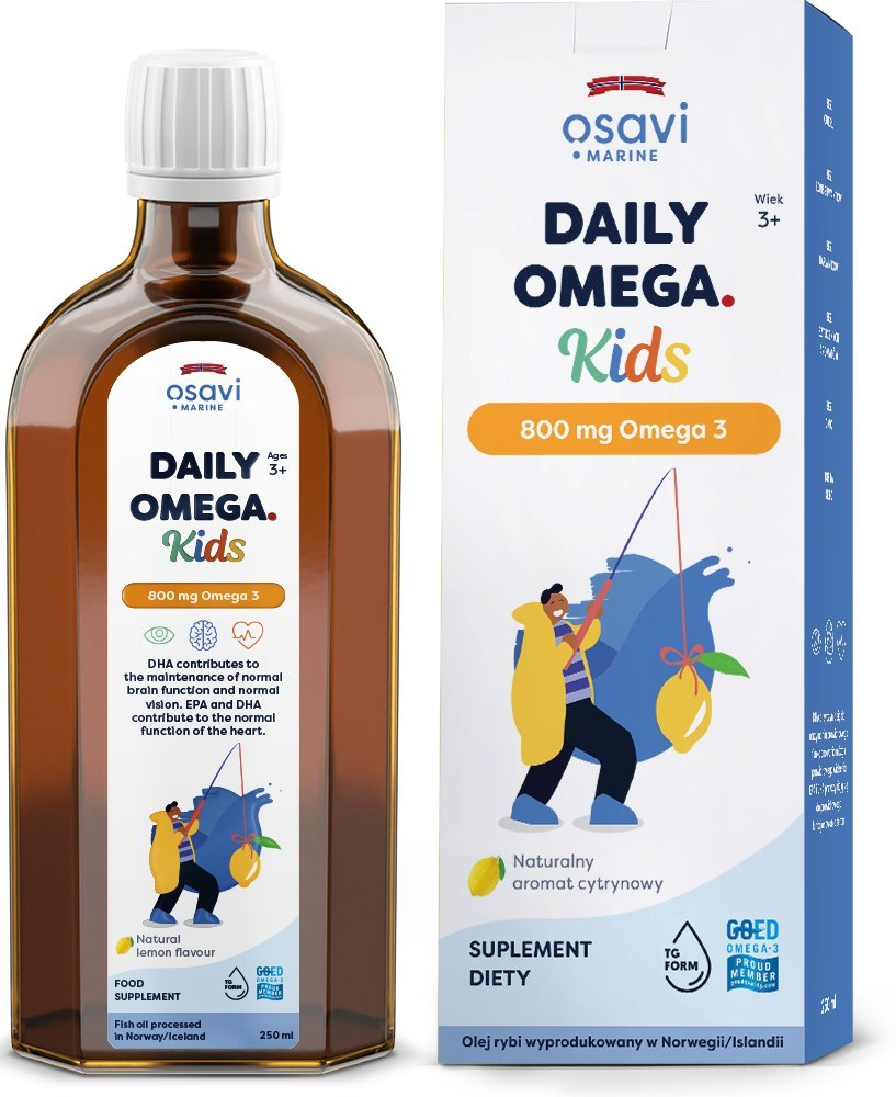 Osavi Daily Omega Kids 800mg Omega 3 with Natural Lemon Flavour 250ml ...