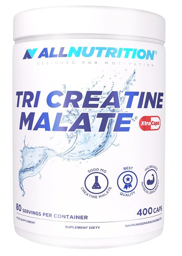 Allnutrition Tri Creatine Malate XtraCaps Supplement for Increased Physical Efficiency 400 Caps ...