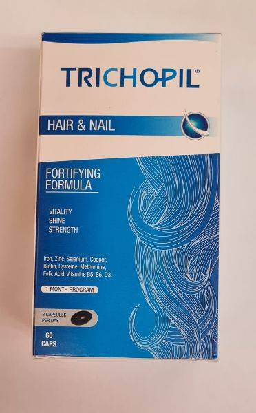 Trichopil Hair & Nail Fortying Formula for Vitality Shine & Strength 60 ...