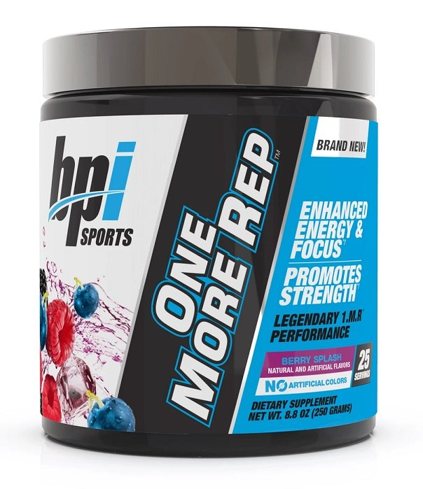 BPI Sports One More Rep Pre-Workout Powder Berry Splash For Energy and ...
