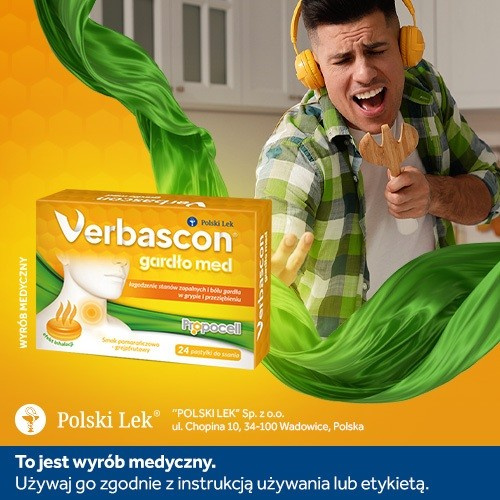 Verbascon Throat Med for Inflammation and Sore Throat with Orange and ...
