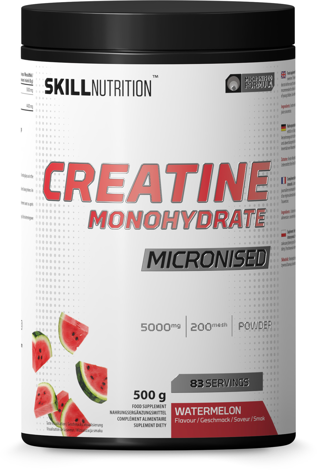 Skill Nutrition Micronised Creatine Monohydrate Watermelon 500g for ...