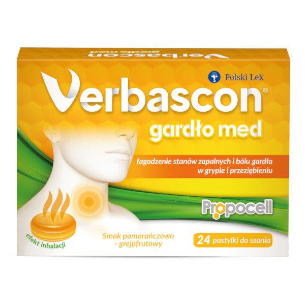 Verbascon Throat Med for Inflammation and Sore Throat with Orange and ...