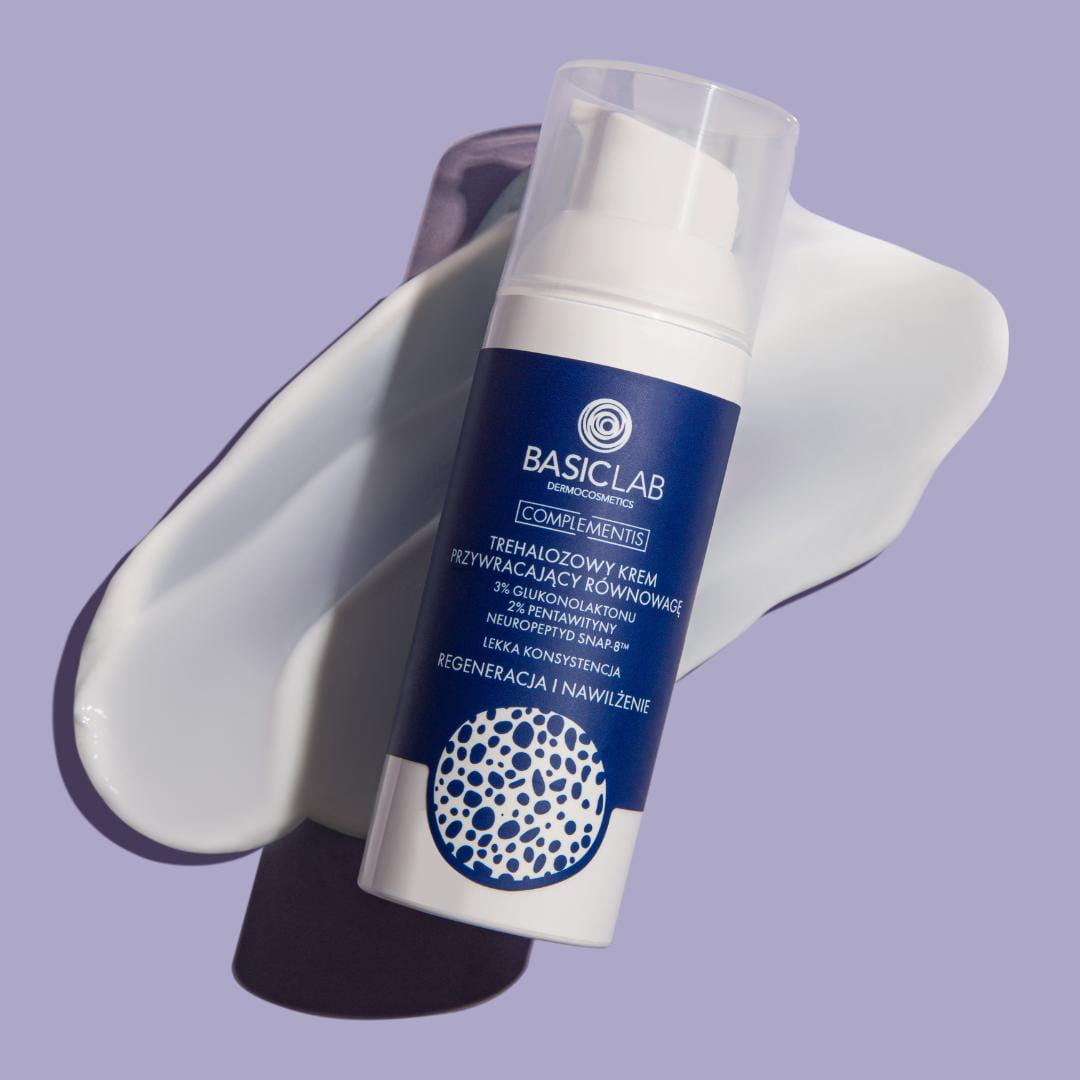 BasicLab Trehalozowy Lekki Krem Przywracający Równowagę 3% Glukonolaktonu 2% Pentawityny ...